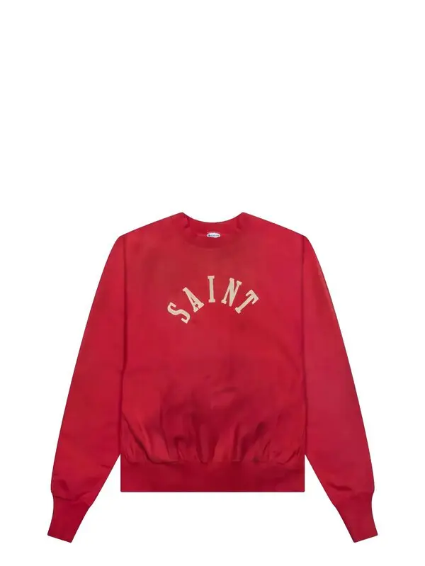 SAINT MXXXXXX Logo-print Sweatshirt - Red