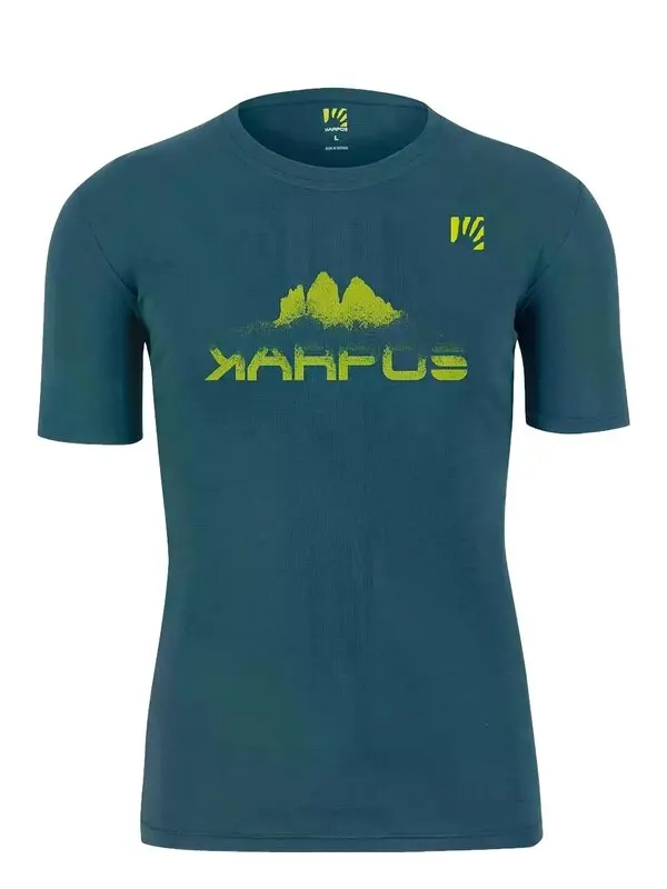 KARPOS Mountain-graphic T-shirt - Blue
