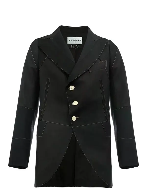 SHIRO SAKAI Shigoto X Panelled Jacket - Black