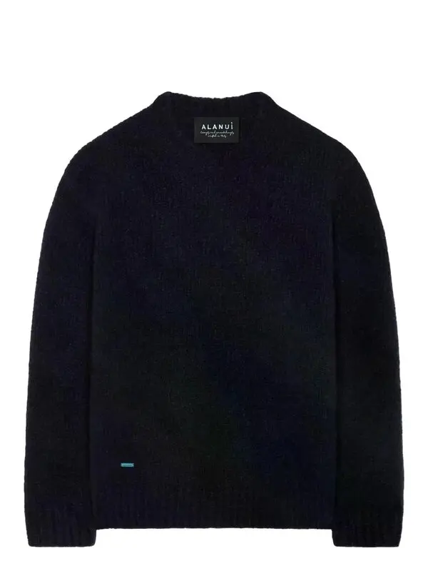 Alanui Crew-neck Cashmere-silk Blend Sweater - Blue