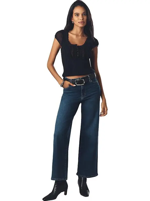FRAME Le Slim Palazzo High-rise Wide-leg Jeans - Femma