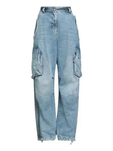 MSGM Cotton Cargo Jeans - Blue