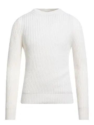 Alpha Studio Sweater In Wool Blend - White