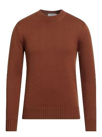 Alpha Studio Wool Crewneck Sweater - Tan