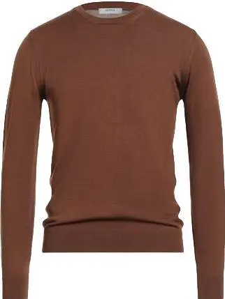 Alpha Studio Sweater In Merino Wool - Brown