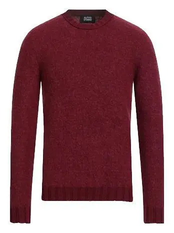 Alpha Studio Sweater In Alpaca Wool Blend - Red