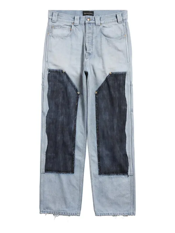 Balenciaga Wide-leg Jeans - Navy
