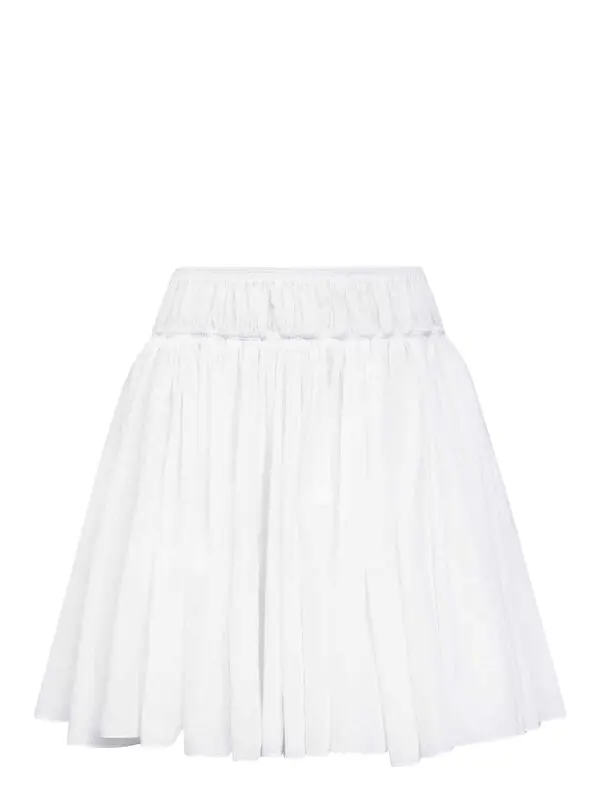 Alaïa Cotton-linen Ruffle Mini Skirt - White