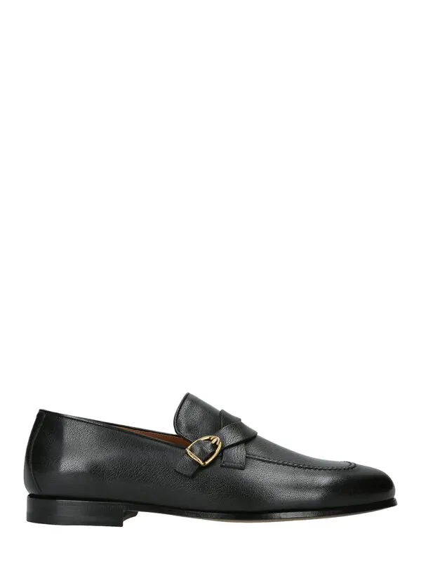 TOM FORD Side Buckle Loafers - Black
