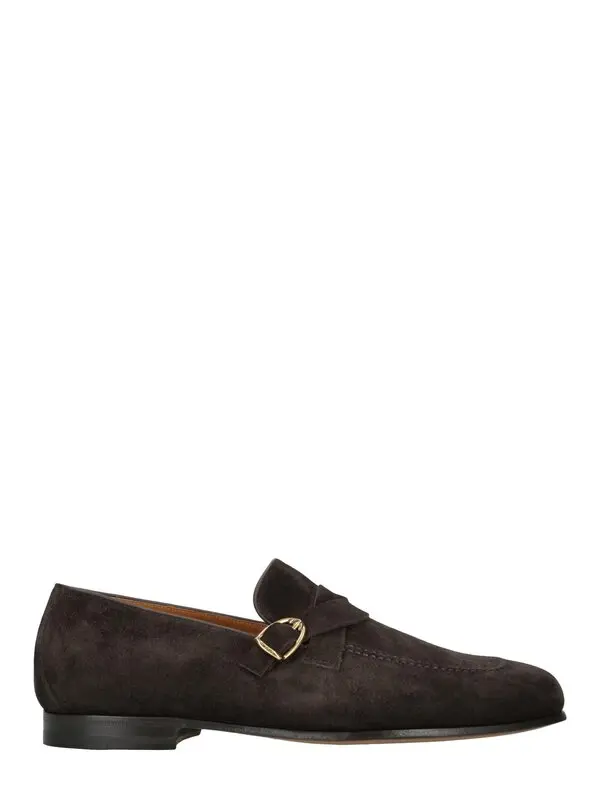 TOM FORD Side Buckle Loafers - Brown