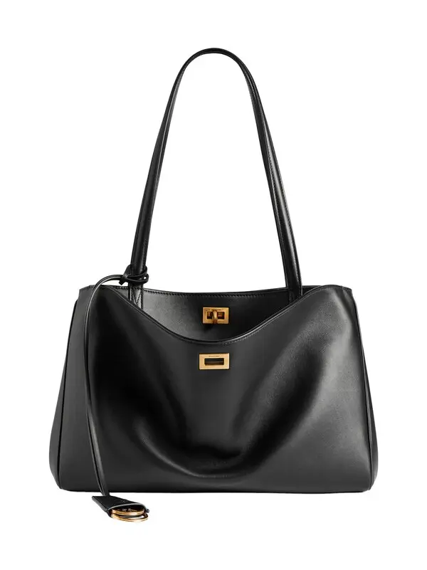 Balenciaga Leather Rodeo Tote Bag - Black