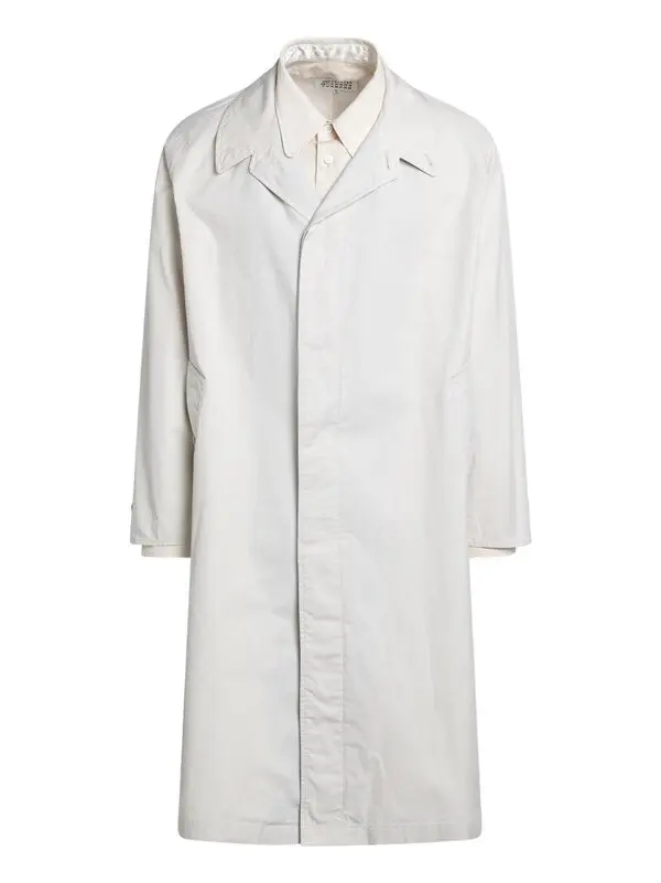 MAISON MARGIELA Cotton Single-breasted Trench Coat - Grey