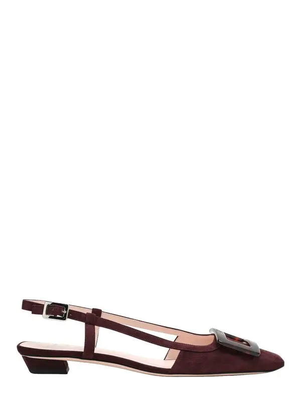 ROGER VIVIER Belle Vivier Slingback Flats - Brown