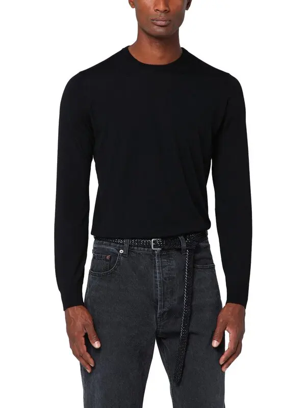 DRUMOHR Wool Crew Neck Sweater - Black