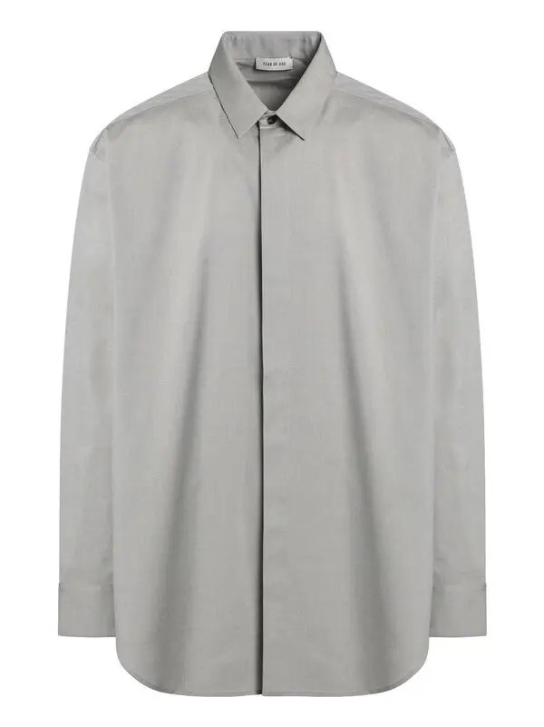 Fear Of God Mélange Cotton Shirt - Grey