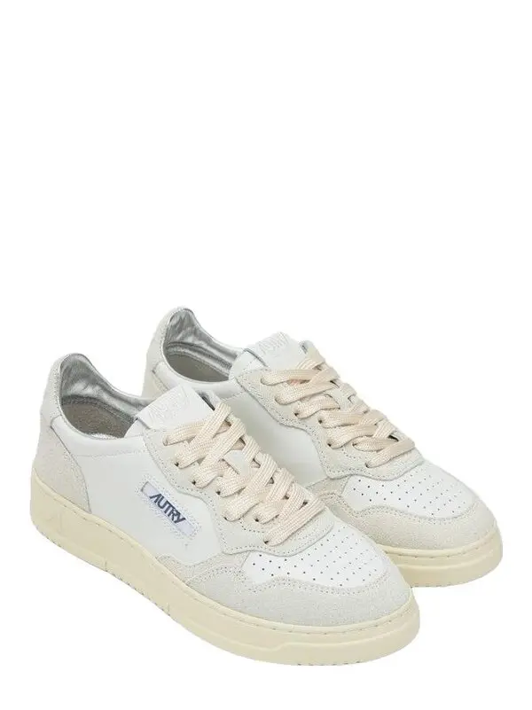 AUTRY Medalist Leather And Suede Trainers - White