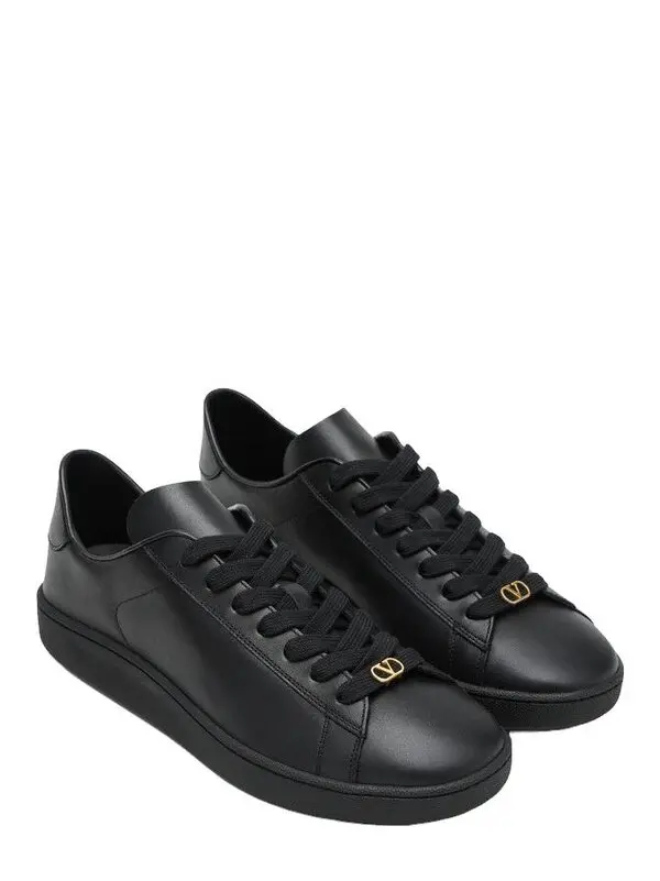 Valentino Garavani Leather Royco Sneakers - Black