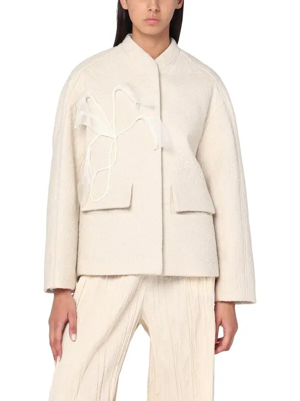 MKDT STUDIO Boiled Wool Jacket - White