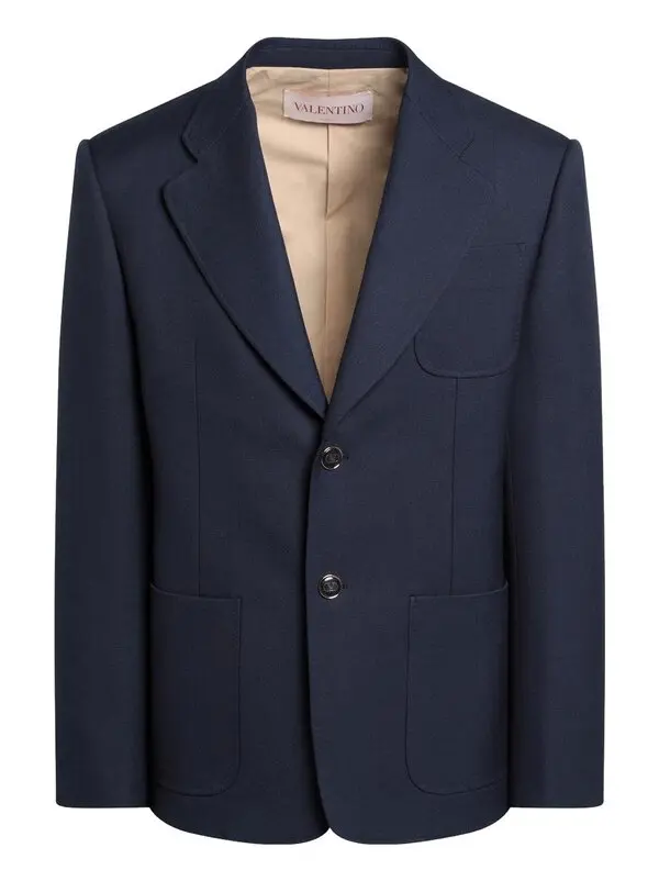 Valentino Garavani Single-breasted Wool Jacket - Purple
