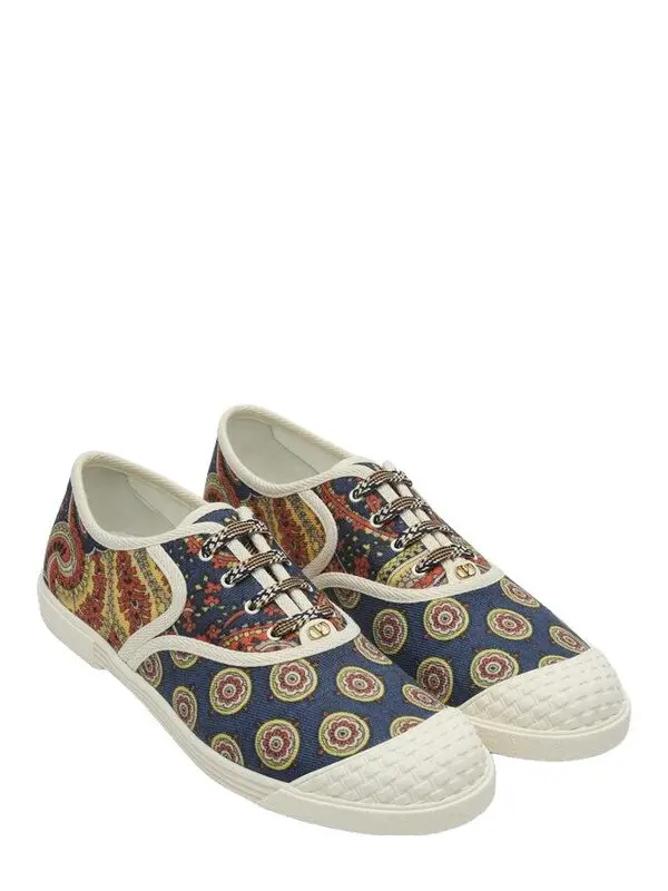 Valentino Garavani Voyage Imaginaire Fabric Sneakers - Beige