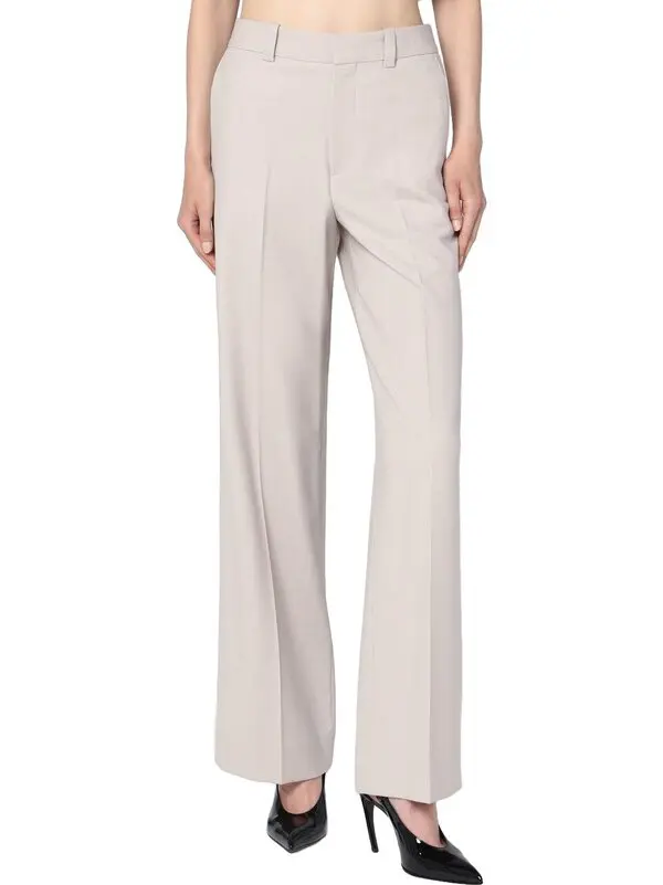 Victoria Beckham Wool Blend Trousers - Grey