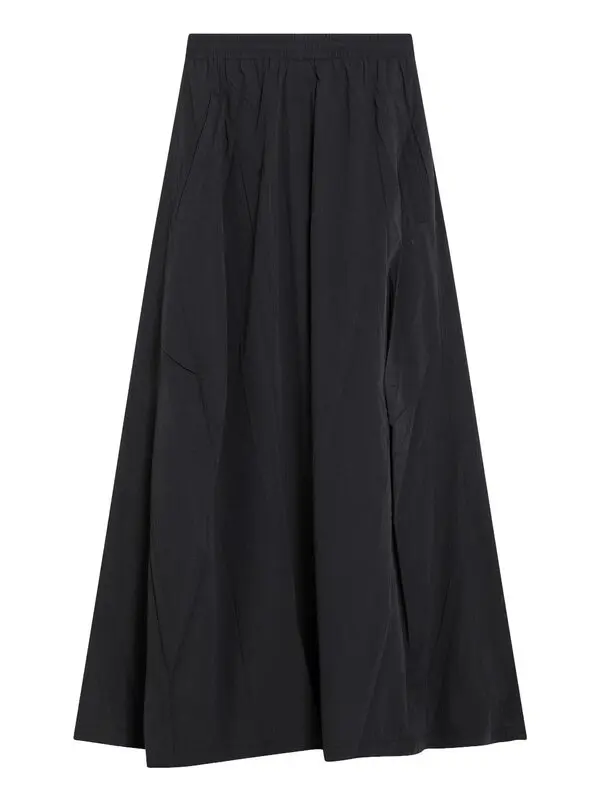 Balenciaga Washed Cotton Maxi Skirt - Black