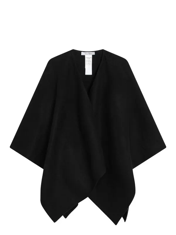 Max Mara Alpaca And Wool Cape - Black