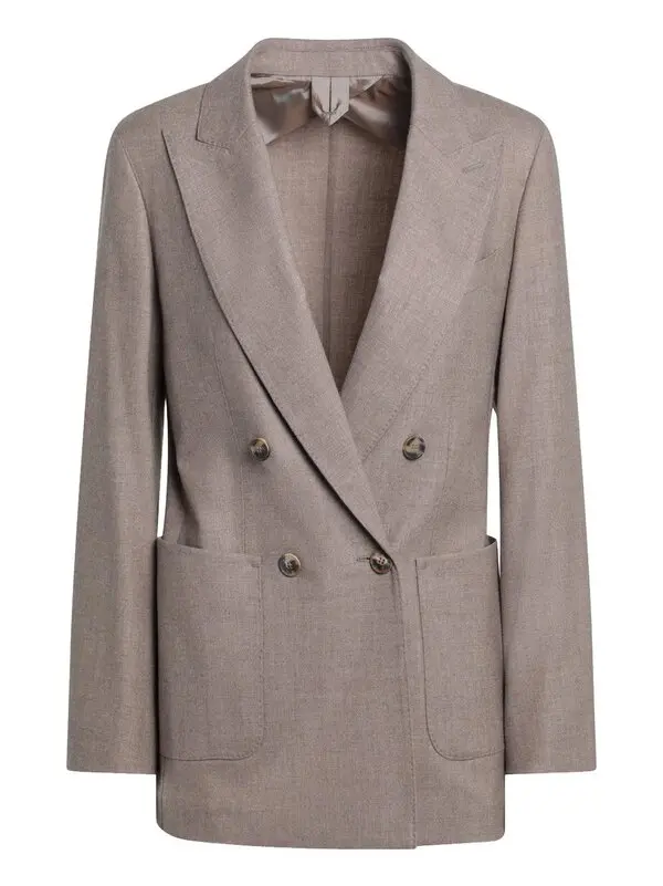 Max Mara Double-breasted Cashmere Jacket - Beige