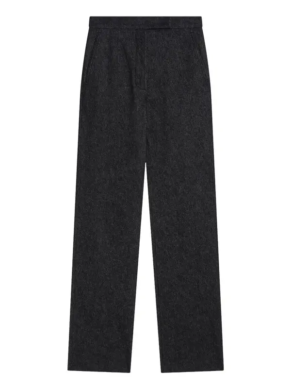 Max Mara Cotton Denim Effect Trousers - Blue