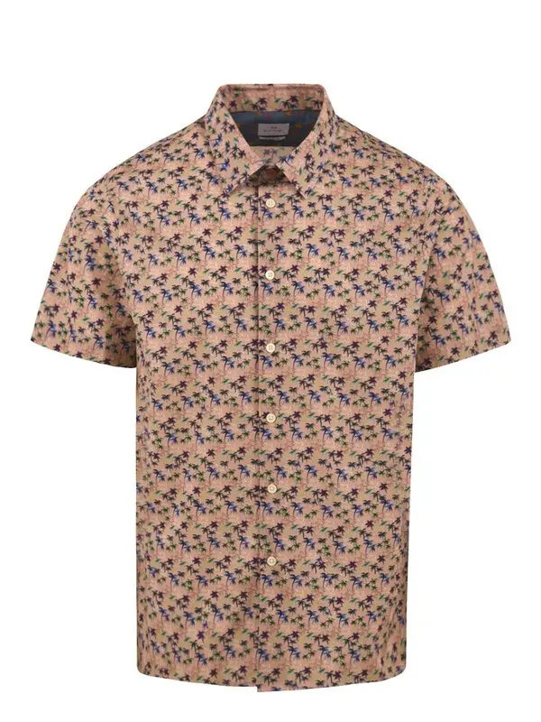 Paul Smith Printed Short Sleeve Shirt - Powder Pink