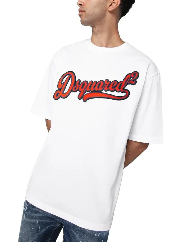 Dsquared2 T-shirt With Logo Embroidery - White