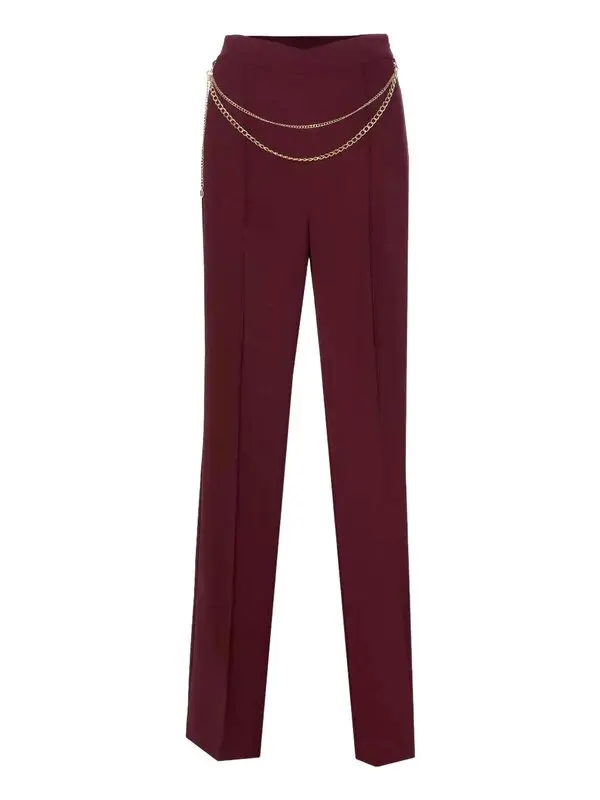 TWINSET Chain-embellished Trousers - Red