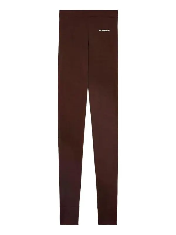 JIL SANDER Logo-print Leggings - Brown