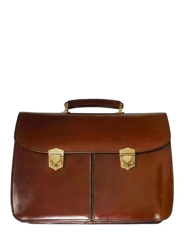 TARDINI Lardini Leather Briefcase - Brown