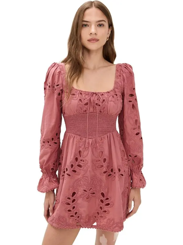 Saylor Lex Mini Dress - Dusty Rose
