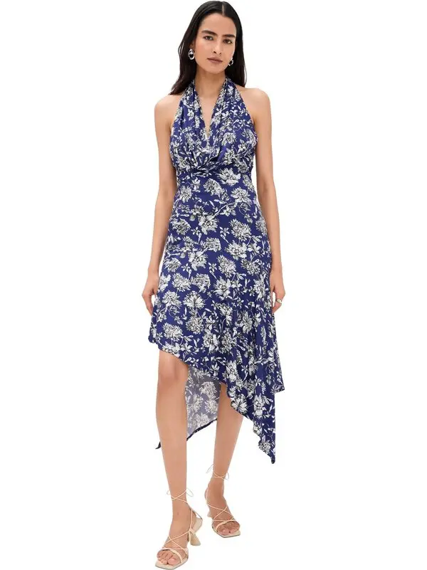 Alice + Olivia Dani Midi Dress - Blooming Wild Indigo