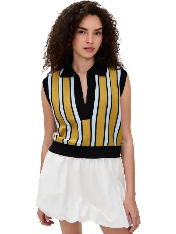 Lioness Malibu Striped Vest - Earth Stripe