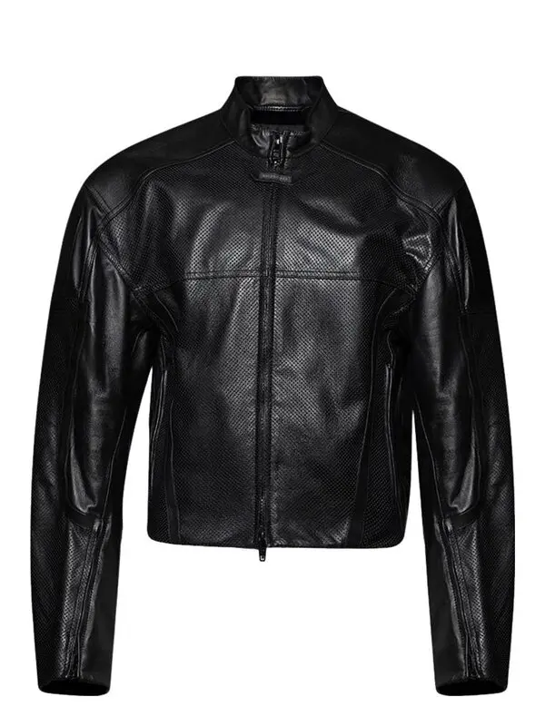 Balenciaga Biker Leather Jacket - Black