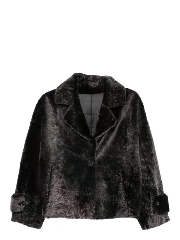 MANZONI 24 Shearling Button Jacket - Grey