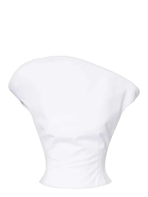 Magda Butrym Asymmetric Bustier Top - White