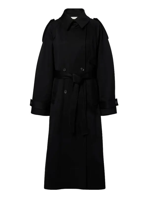 RÓHE Oversized Virgin Wool Coat - Black