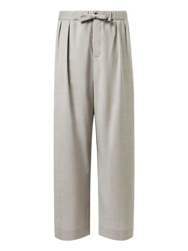 Loewe Wool Wide-leg Pants - Grey