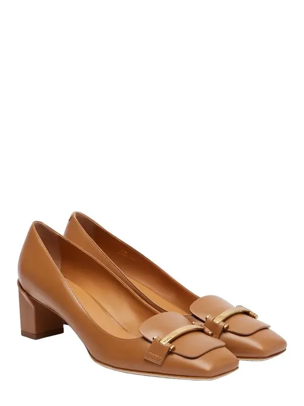 TOD'S Barretta 50 Leather Pumps - Brown