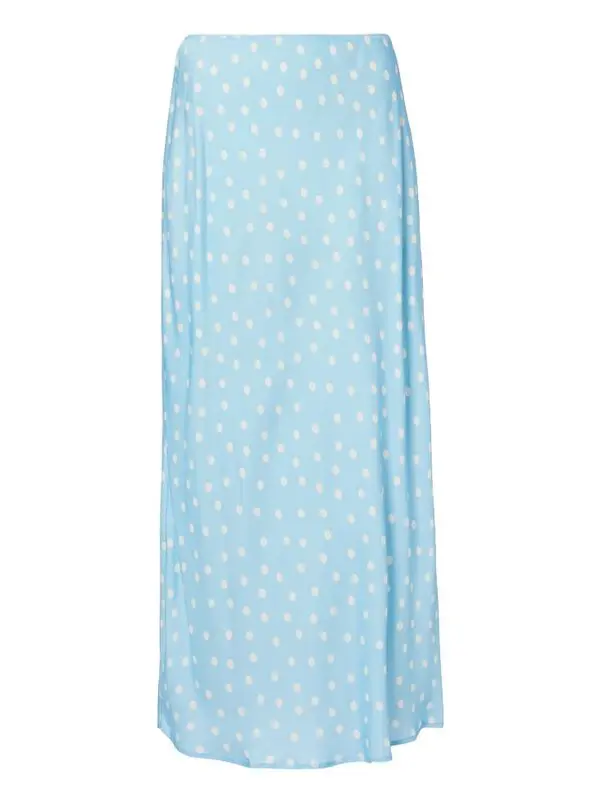 Rixo Ardith Polka-dot Midi Skirt - Blue