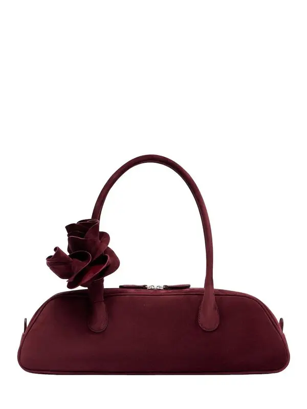 Magda Butrym Brigitte Suede Shoulder Bag - Burgundy