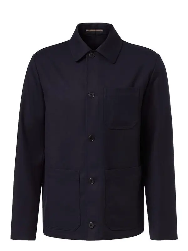 SLOWEAR Virgin Wool Field Jacket - Blue