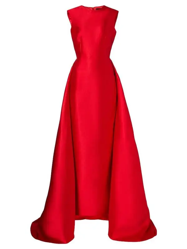 Solace London Larsen Satin Gown - Red