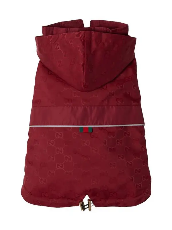 Gucci Pet Raincoat With Detachable Hood - Red