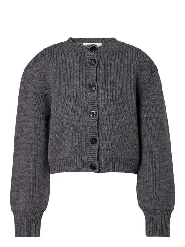 RÓHE Statement Wool Cardigan - Grey
