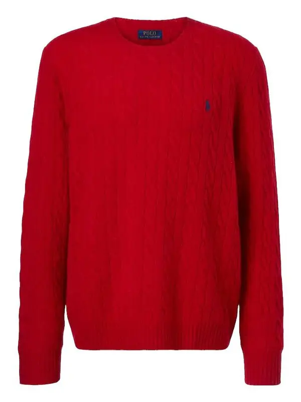 Ralph Lauren Cable-knit Wool And Cashmere Sweater - Red